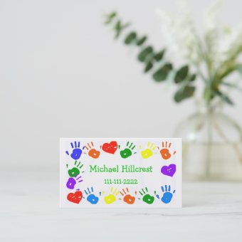 Children's Colorful Calling Card | Zazzle