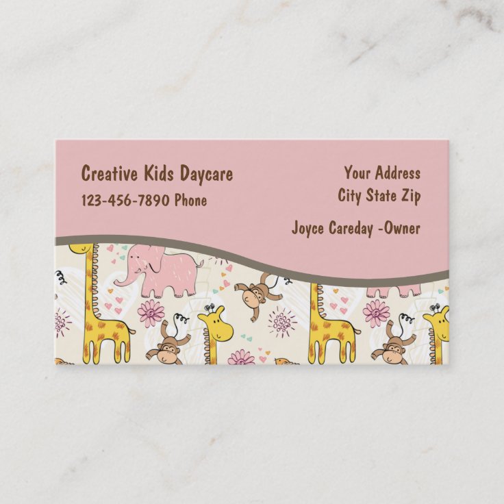 Children's Daycare Business Cards | Zazzle