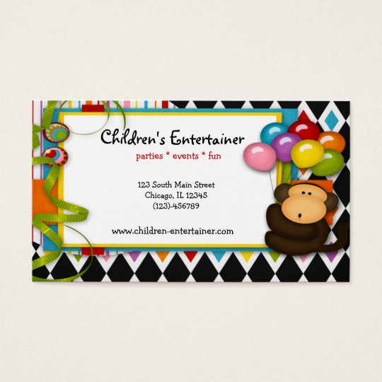 Children's Entertainer Business Card | Zazzle.com