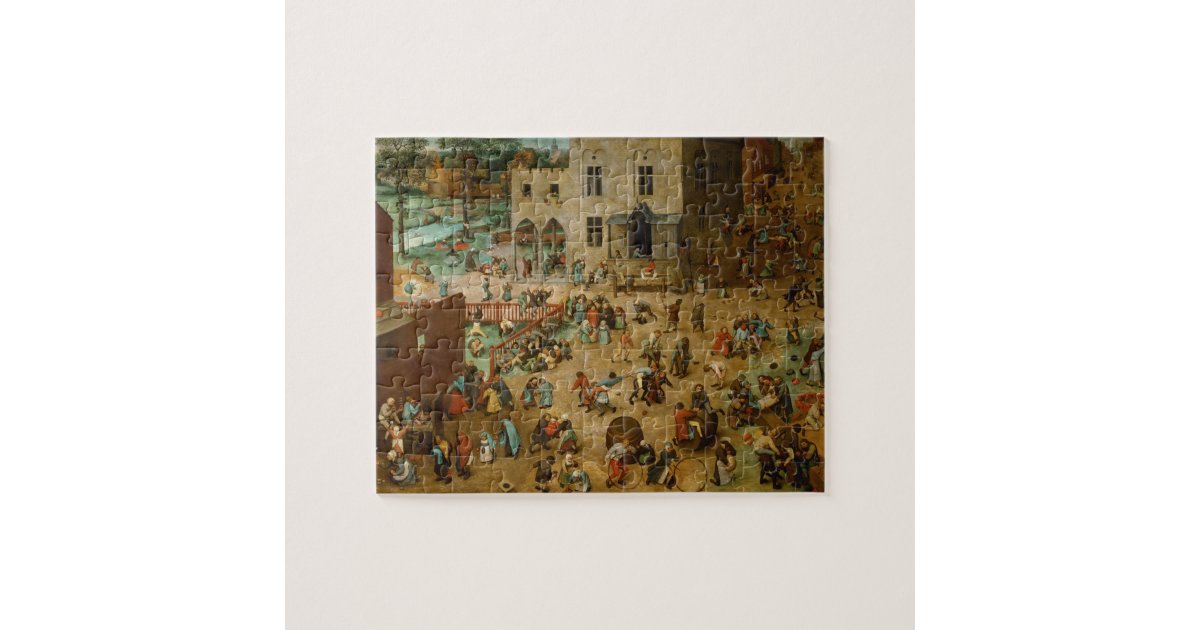 Childrens Games by Pieter Bruegel the Elder Jigsaw Puzzle | Zazzle