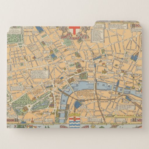 Children's Map of London, England File Folder | Zazzle