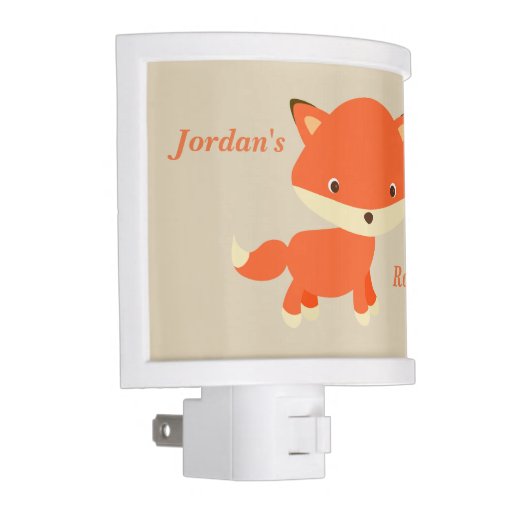 Children's Night Light Cute Baby Fox | Zazzle