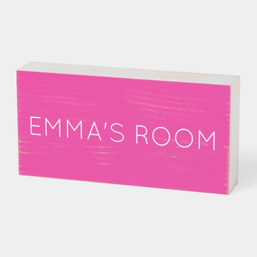 Children's Personalized Bedroom Wall Art Wooden Box Sign | Zazzle