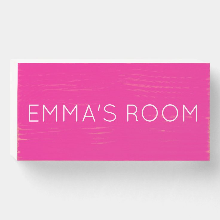 Children's Personalized Bedroom Wall Art Wooden Box Sign | Zazzle
