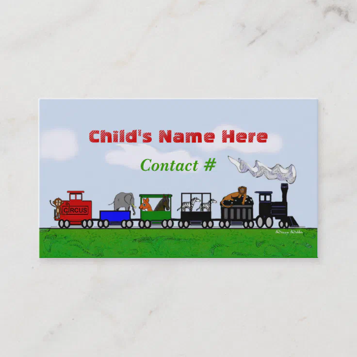 Children's Train Calling Card | Zazzle