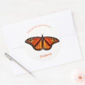 child's book label w Monarch Butterfly | Zazzle
