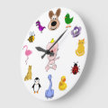 CHILDS CARTOON CHARACTERS - LARGE CLOCK | Zazzle