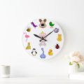 CHILDS CARTOON CHARACTERS - LARGE CLOCK | Zazzle