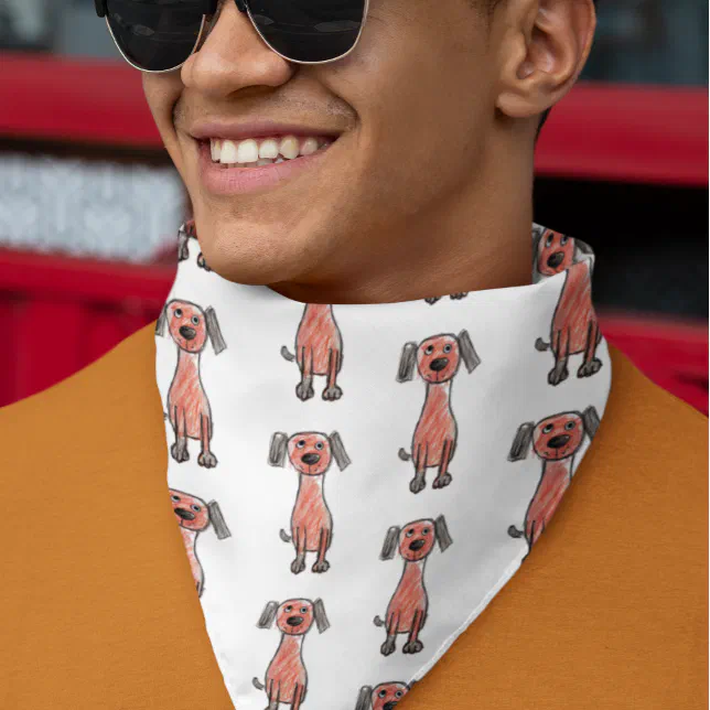 Child's Drawing Kid Art Personalized Custom Bandana | Zazzle