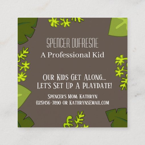 Child's Playdate Fun Animals Card | Zazzle