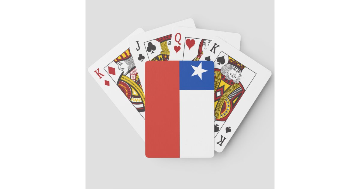 Chile (Chilean) Flag Poker Cards | Zazzle