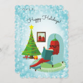 Chile chili pepper reading culinary Christmas card | Zazzle