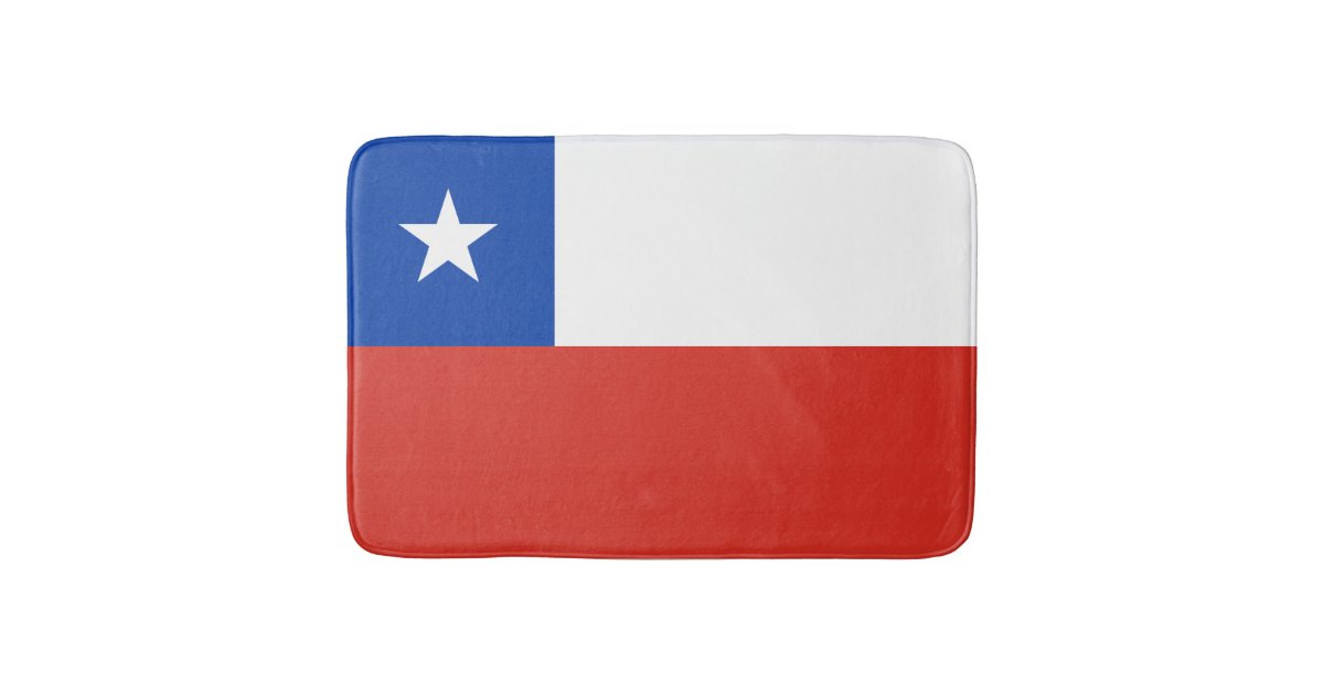 Chile flag bath mat | Zazzle