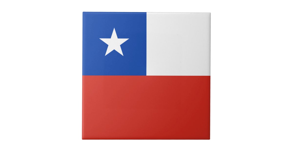 Chile flag ceramic tile | Zazzle