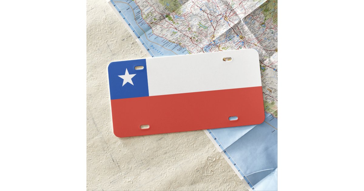 Chile Flag License Plate | Zazzle