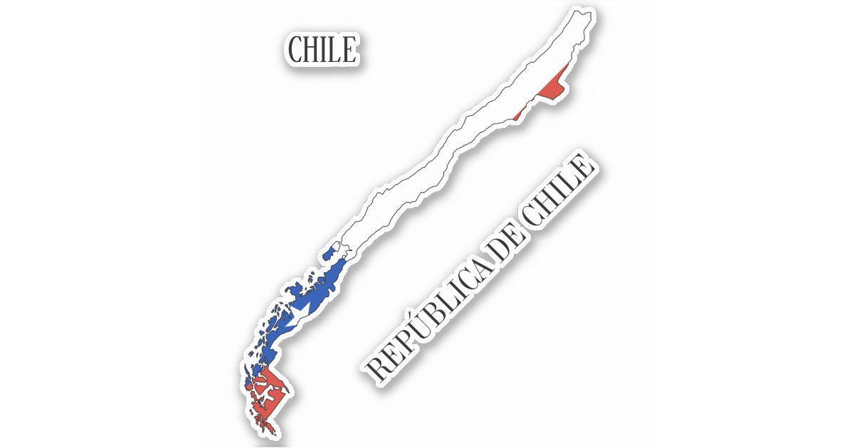 Chile Flag Map Sticker | Zazzle
