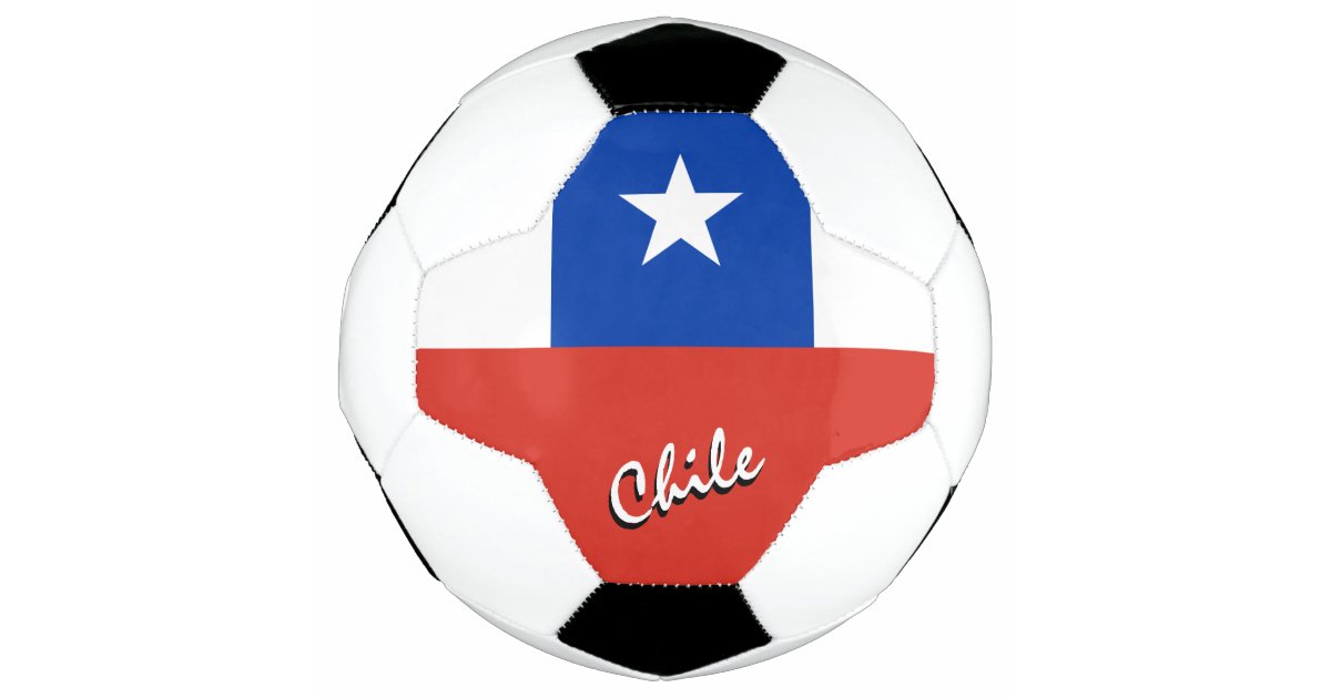 Chile Football & Chilean Flag / Sports Soccer Ball | Zazzle