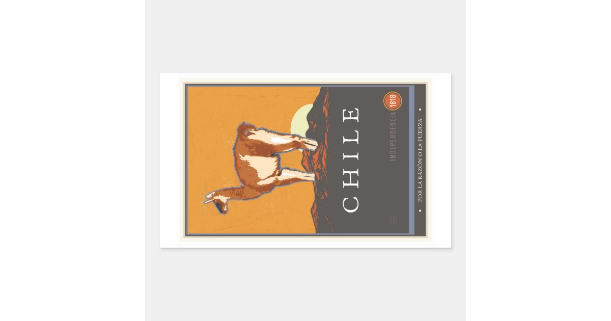 Chile Rectangular Sticker | Zazzle