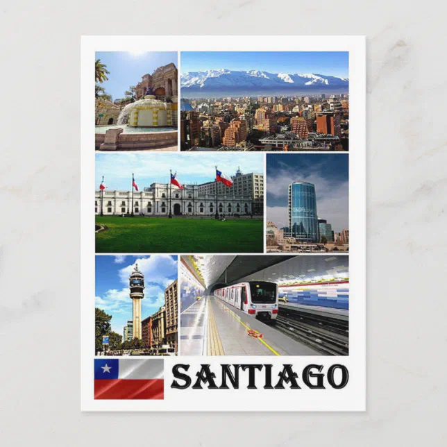 Chile - Santiago - Mosaic - Postcard | Zazzle