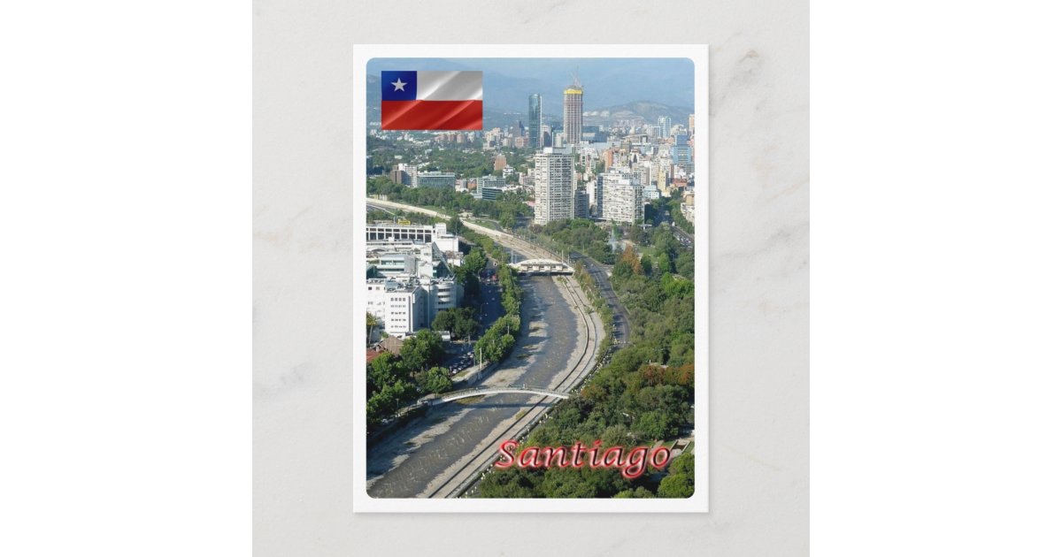 Chile - Santiago - Rio Mapocho - Postcard | Zazzle