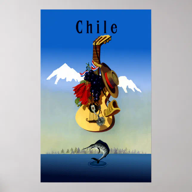 Chile travel poster | Zazzle