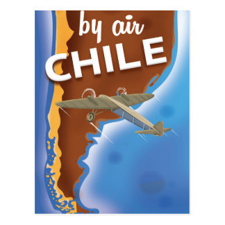 Vintage Chile Travel Poster Postcards | Zazzle