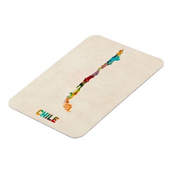 Chile Watercolor Map Magnet | Zazzle