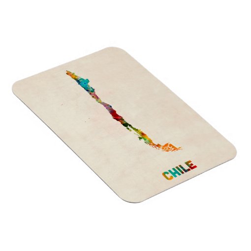 Chile Watercolor Map Magnet | Zazzle