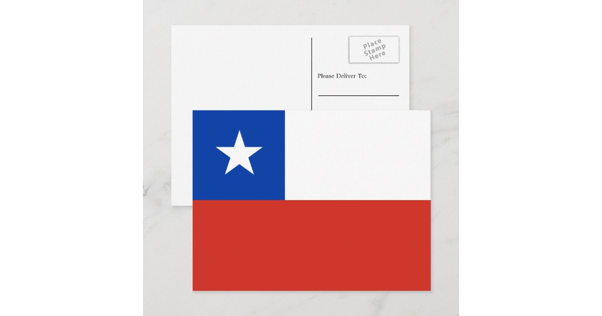 Chilean Flag, Flag of Chile Postcard | Zazzle