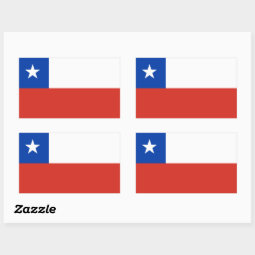 Chilean Flag, Flag of Chile Rectangular Sticker | Zazzle
