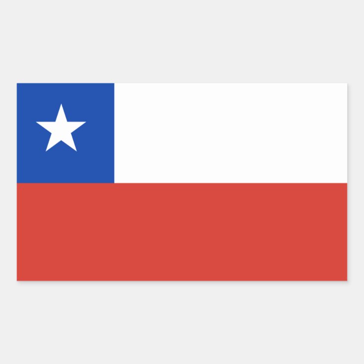 Chilean Flag, Flag of Chile Rectangular Sticker | Zazzle