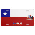 Chilean flag license plate | Zazzle