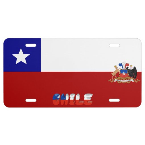 Chilean flag license plate | Zazzle