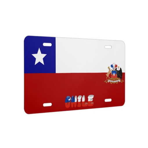 Chilean flag license plate | Zazzle