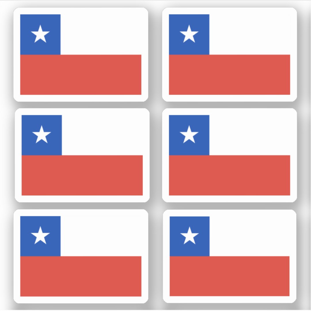 Chilean flag sticker | Zazzle
