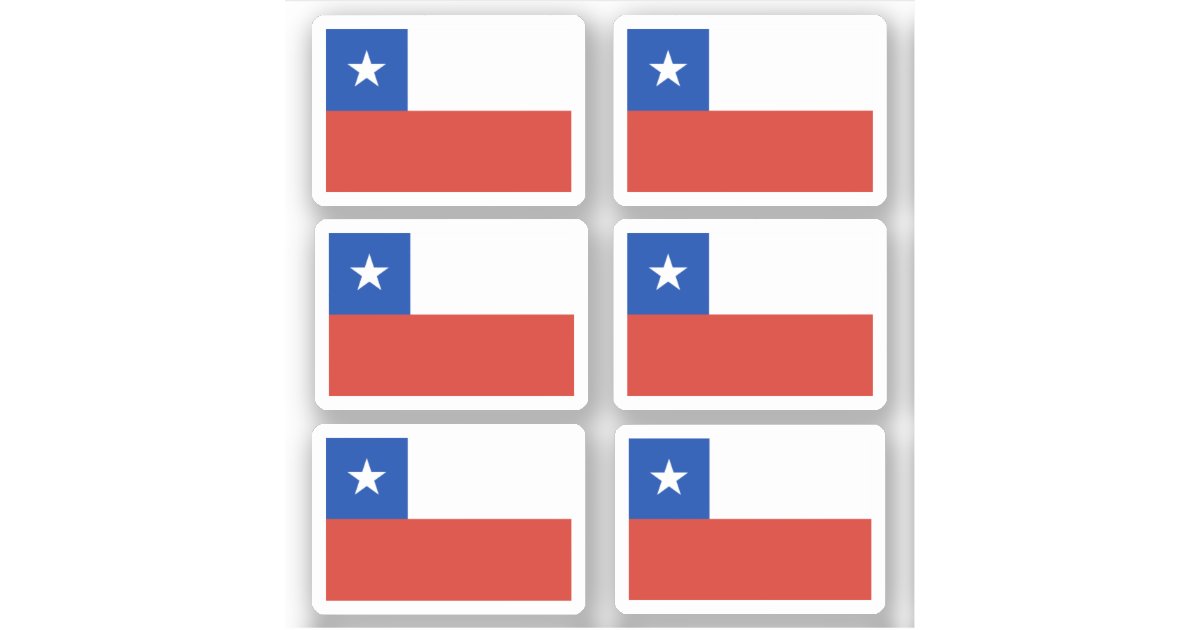 Chilean flag sticker | Zazzle