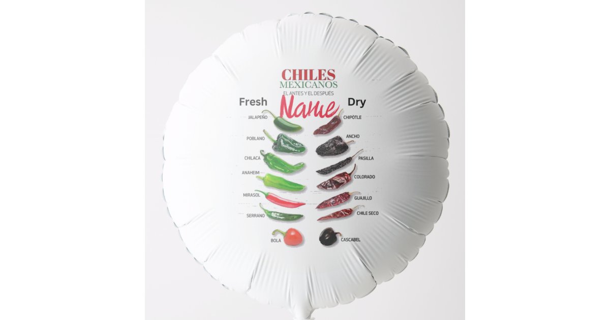 Chiles Fresh and Dry Thunder_Cove Balloon | Zazzle