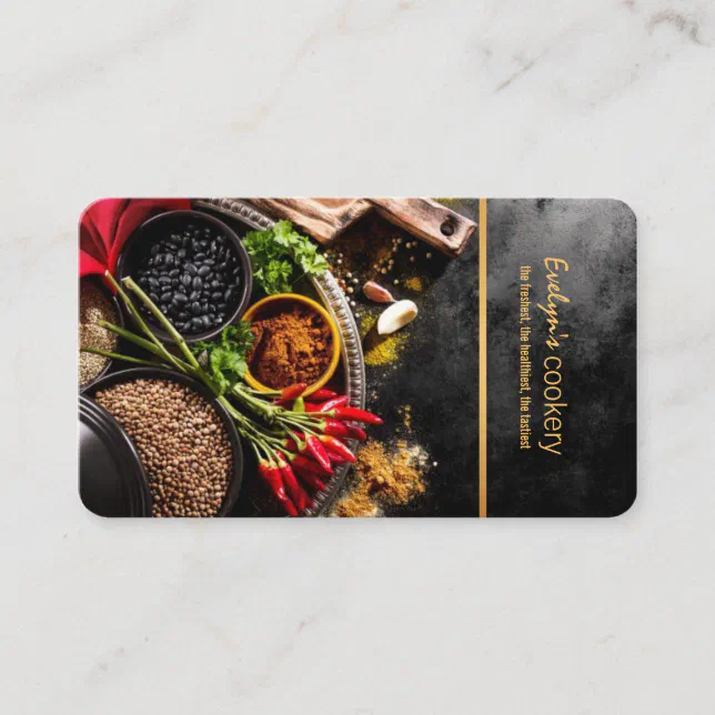 chili and spices restaurant business card | Zazzle