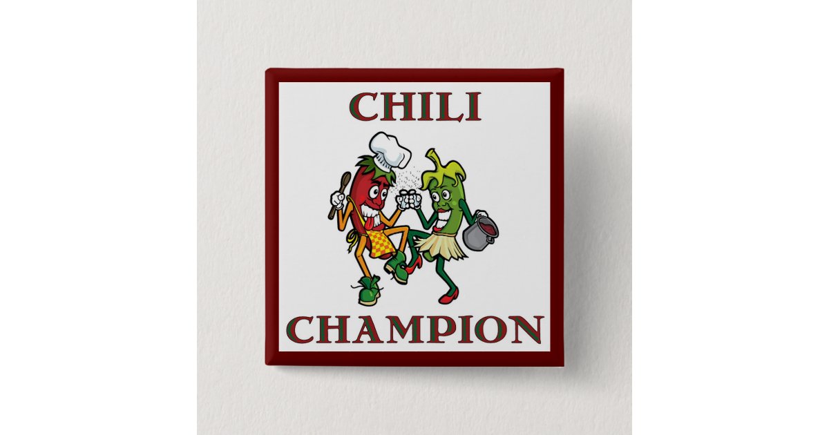 Chili Champion Dancing Chilis Button | Zazzle