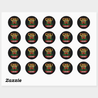 Chili Cook Off Champ Competition Winner Classic Round Sticker | Zazzle
