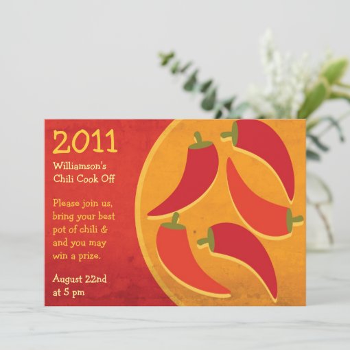 Chili Cook Off Invitation | Zazzle