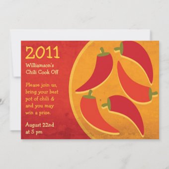 Chili Cook Off Invitation | Zazzle