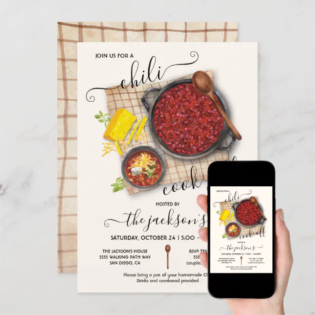 Chili Cook Off Party Invitation | Zazzle