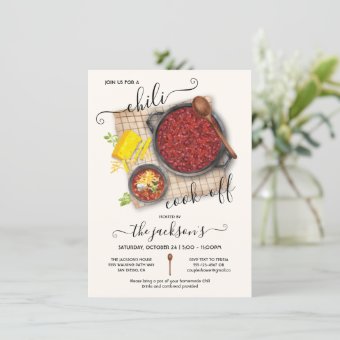 Chili Cook Off Party Invitation | Zazzle