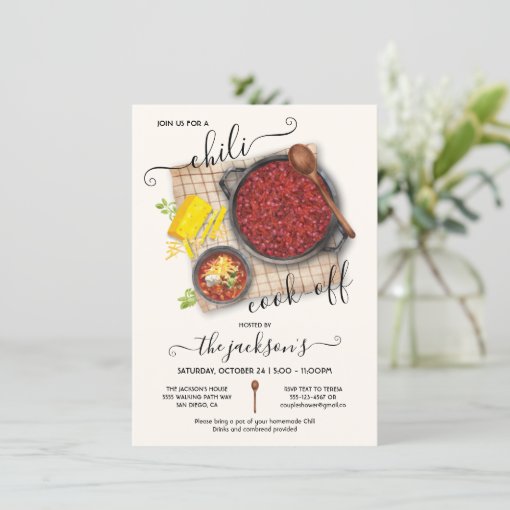 Chili Cook Off Party Invitation | Zazzle