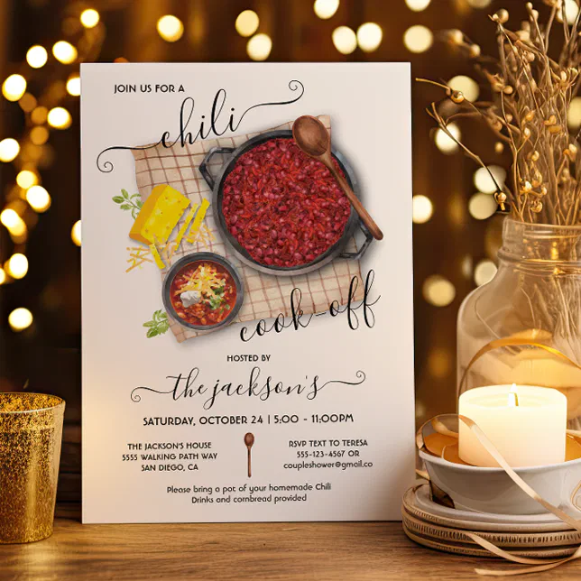Chili Cook Off Party Invitation | Zazzle