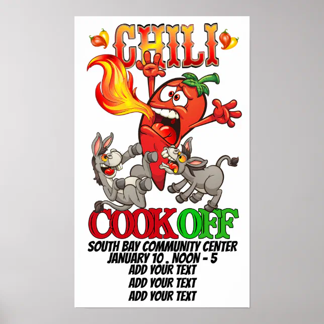Chili Cook Off Poster | Zazzle