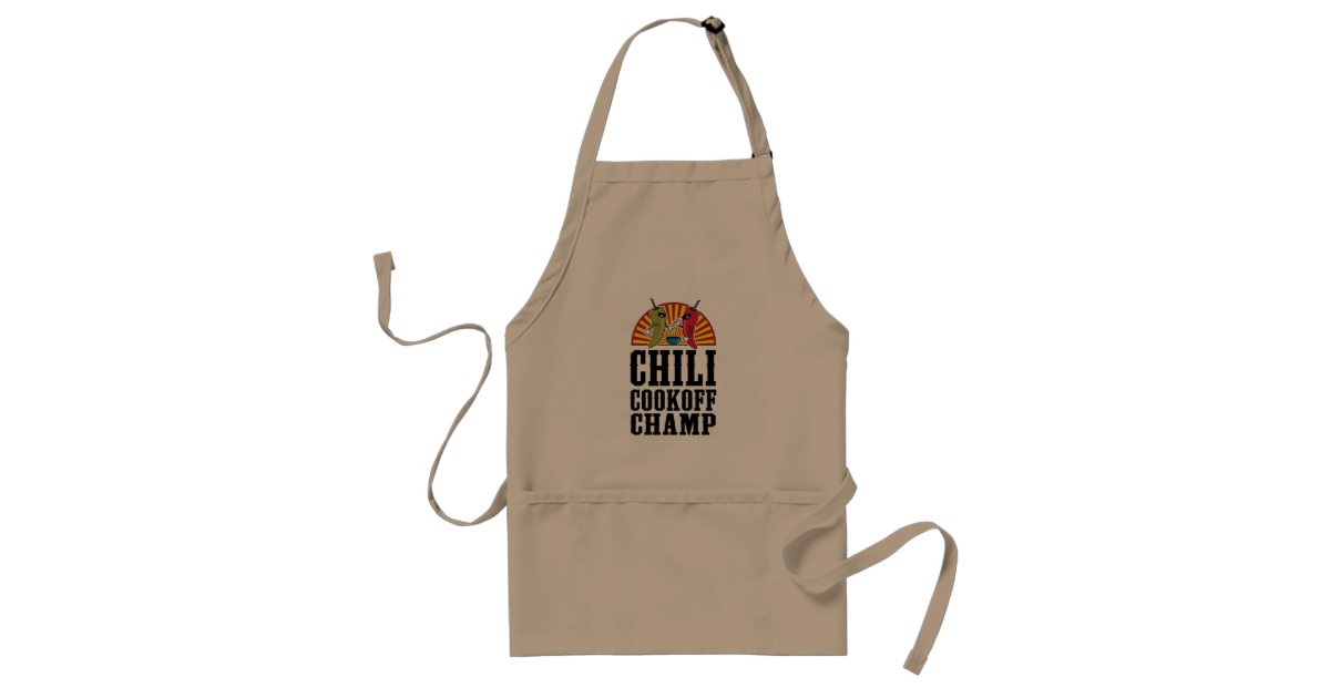 Chili Cookoff Champ! Adult Apron | Zazzle