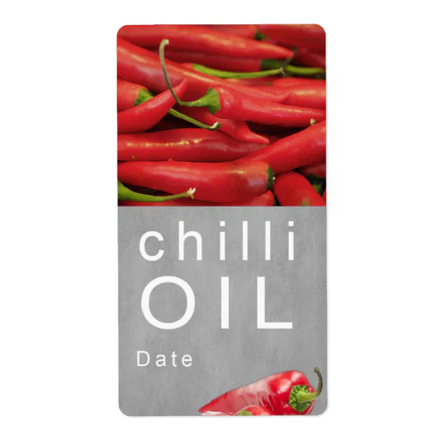 Chili oil label | Zazzle