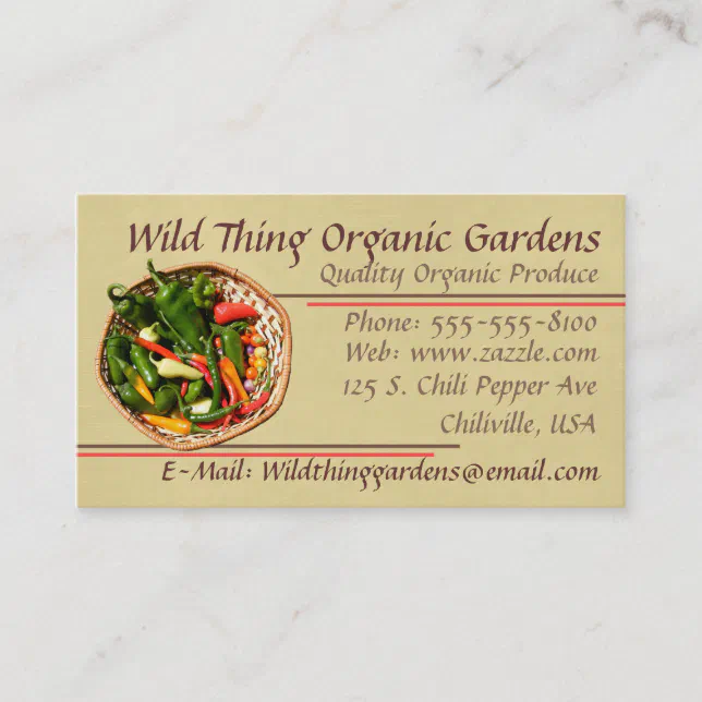 Chili Pepper Business Card | Zazzle